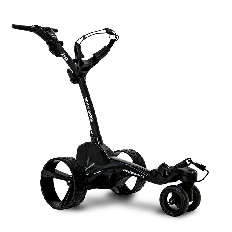 MGI Zip Navigator Remote Controlled Electric Golf Push Cart with 36 Ho ...