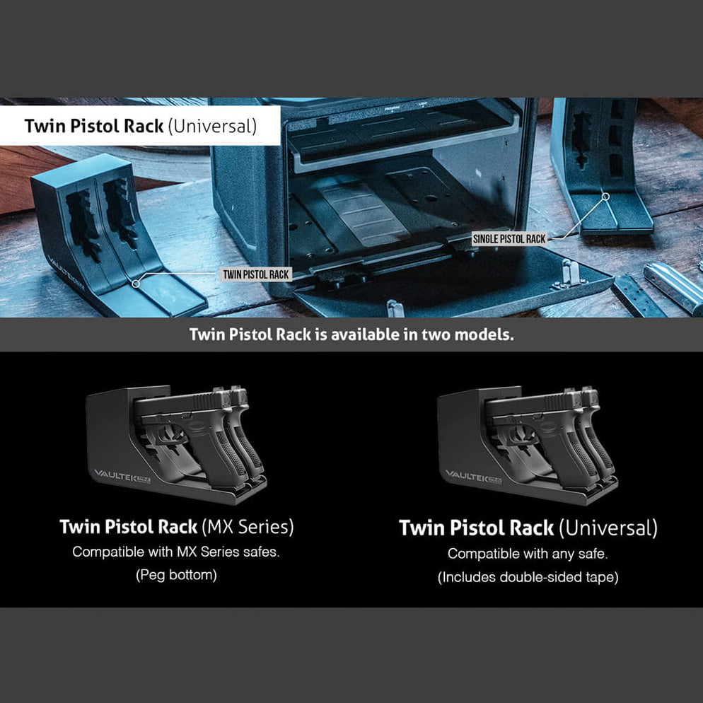 Vaultek TPR-2U Universal Twin Pistol Rack — Certified Brands